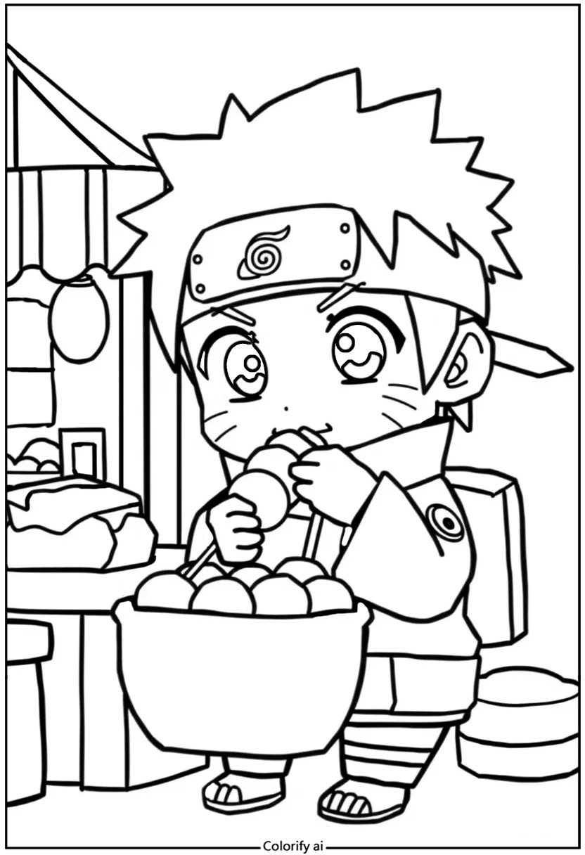 naruto eating dango