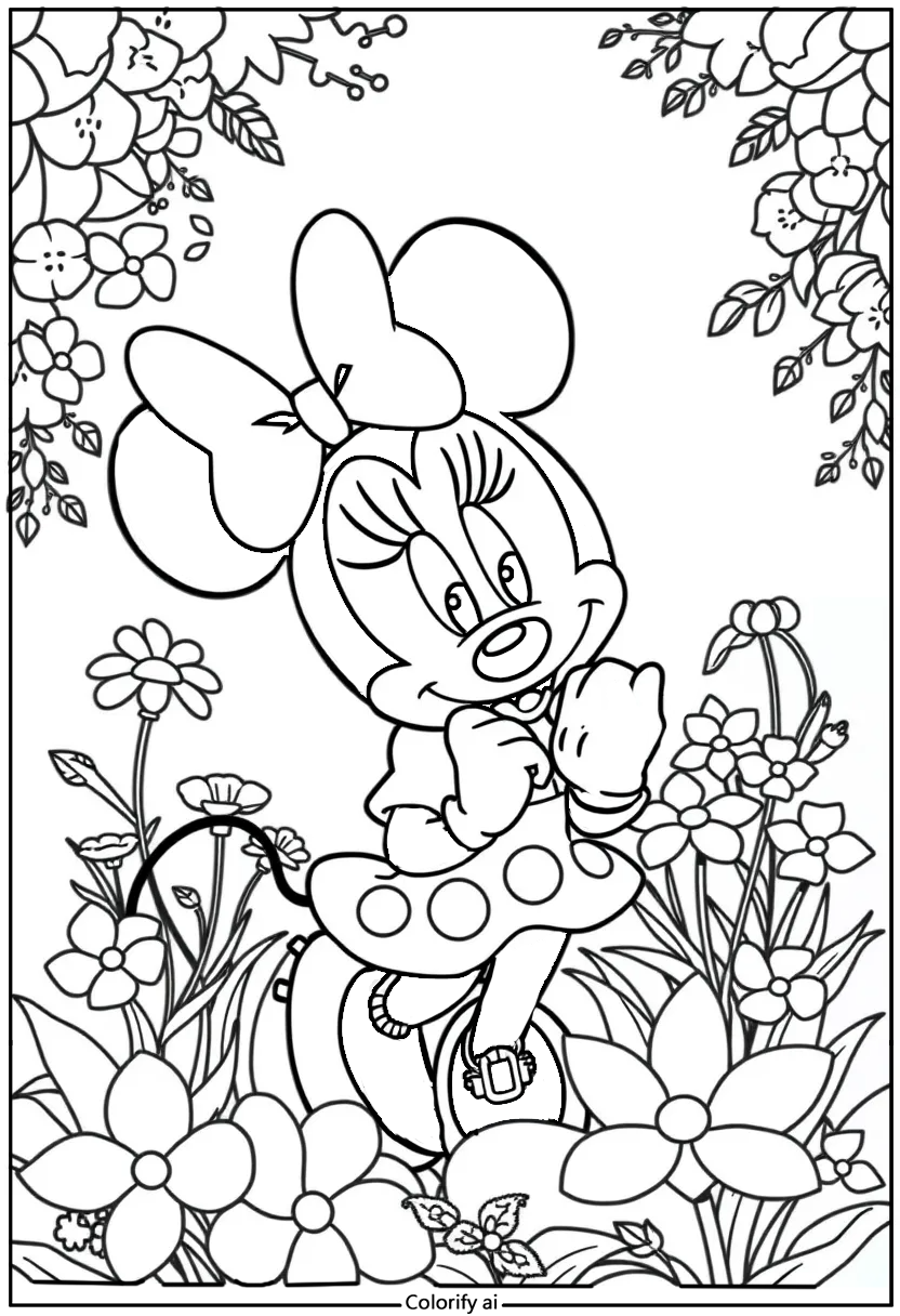 minnie mouse coloring pages printable