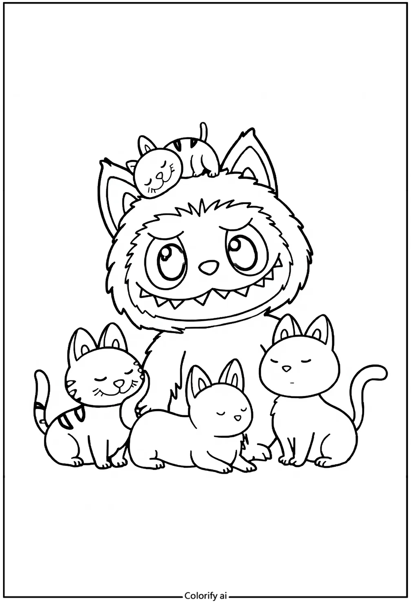 free coloring pages for kids labubu