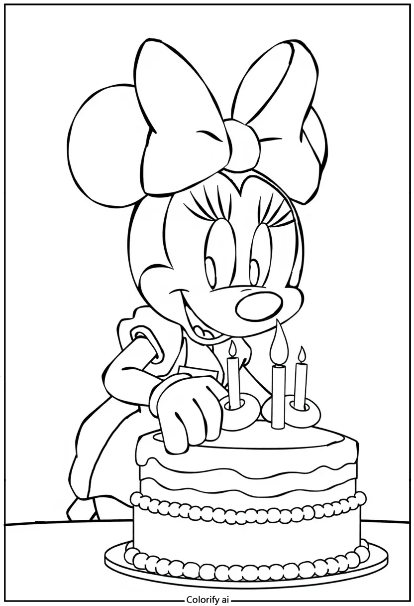 minnie mouse free coloring pictures
