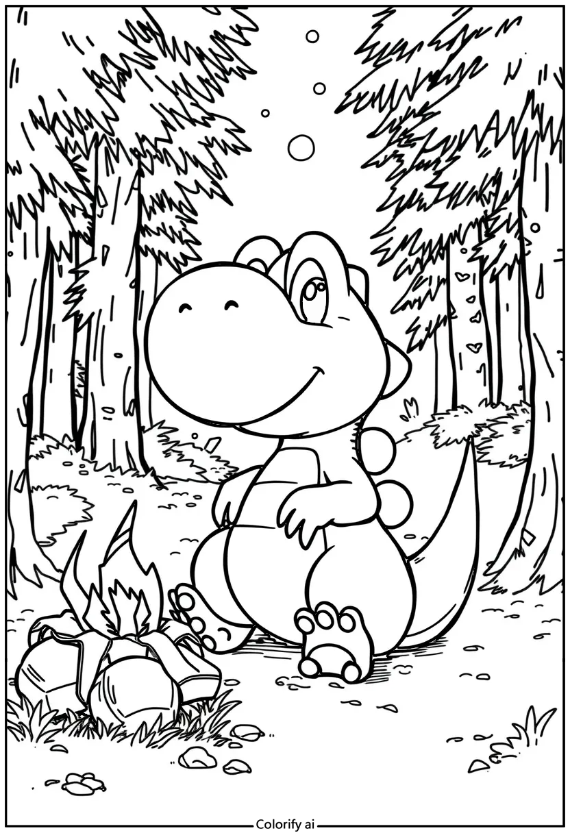 baby yoshi printable coloring pages