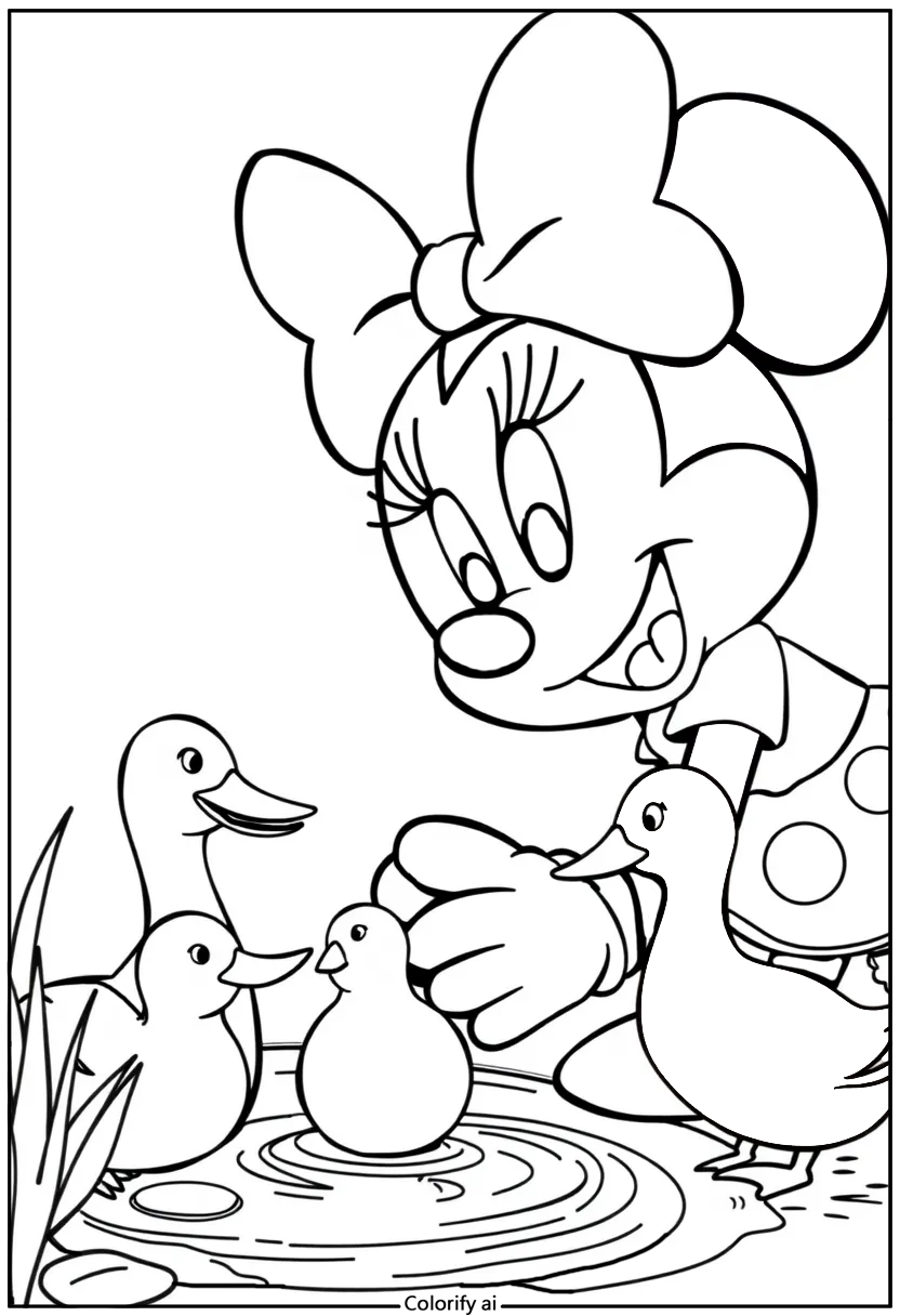 coloring pages minnie and daisy