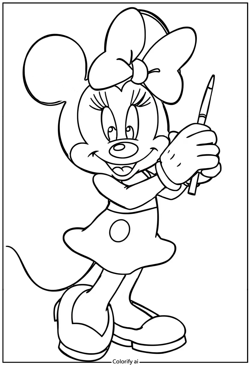 minnie mouse bowtique coloring pages