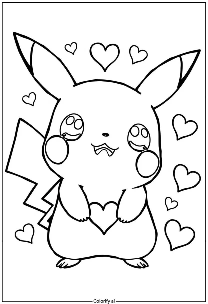 pikachu skateboard coloring pages