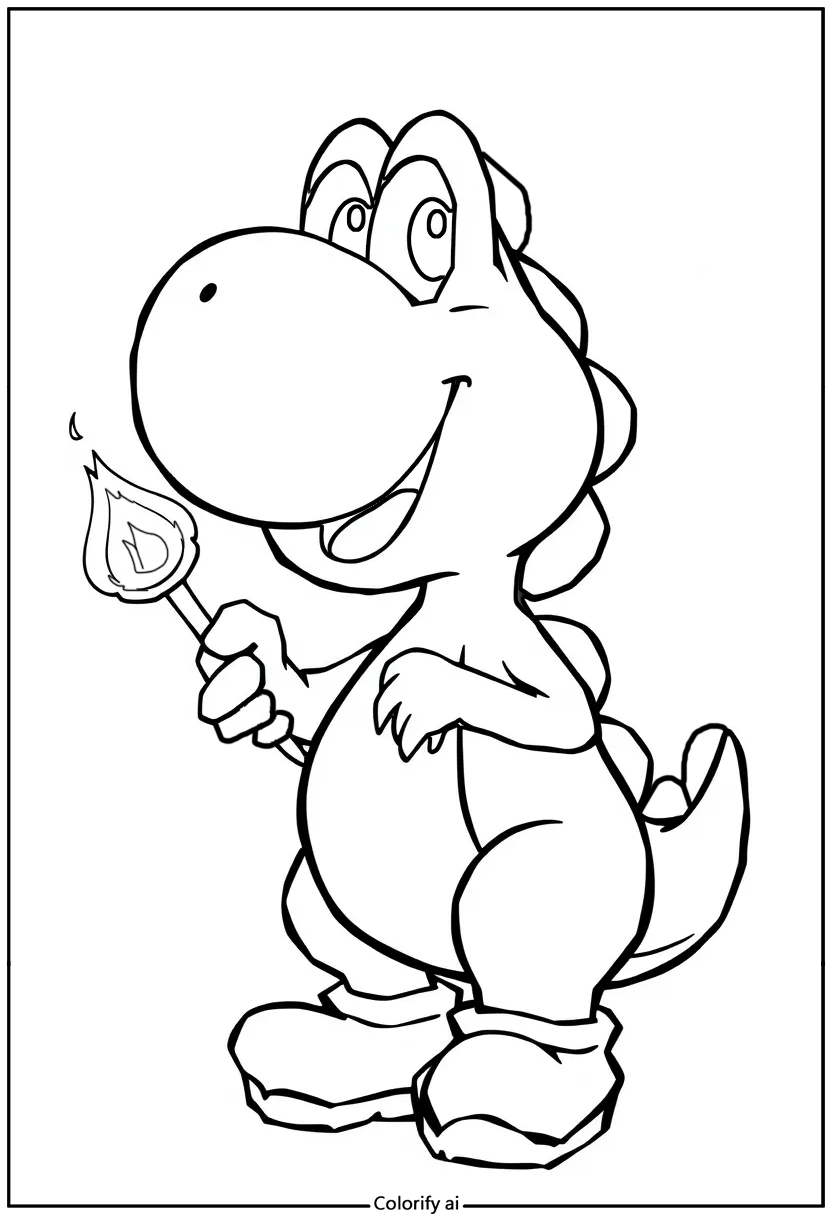 fire flower mario coloring pages